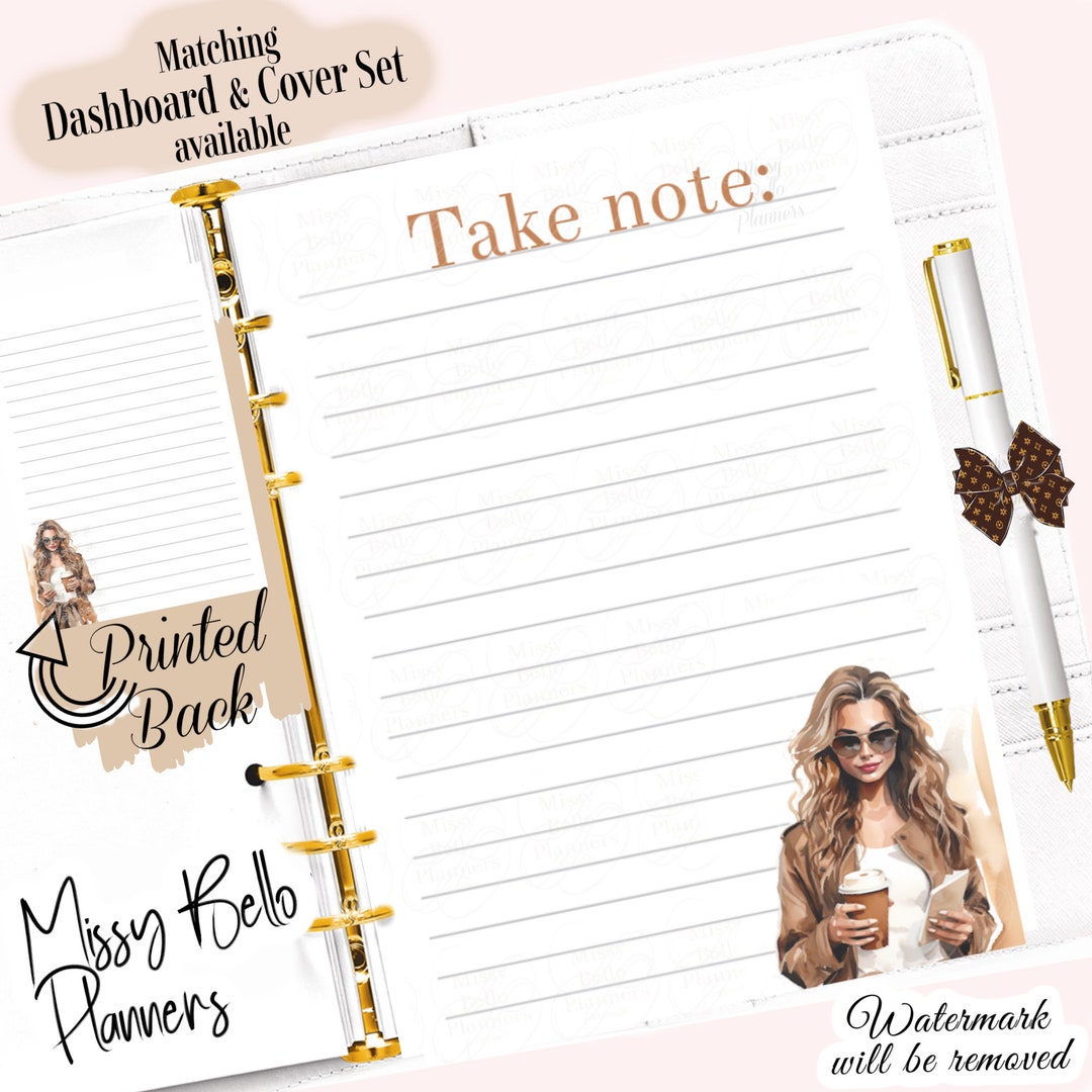 PRINTED Girl Boss Babe, Planner Note Paper Insert Pages for Your A5, A6 ...