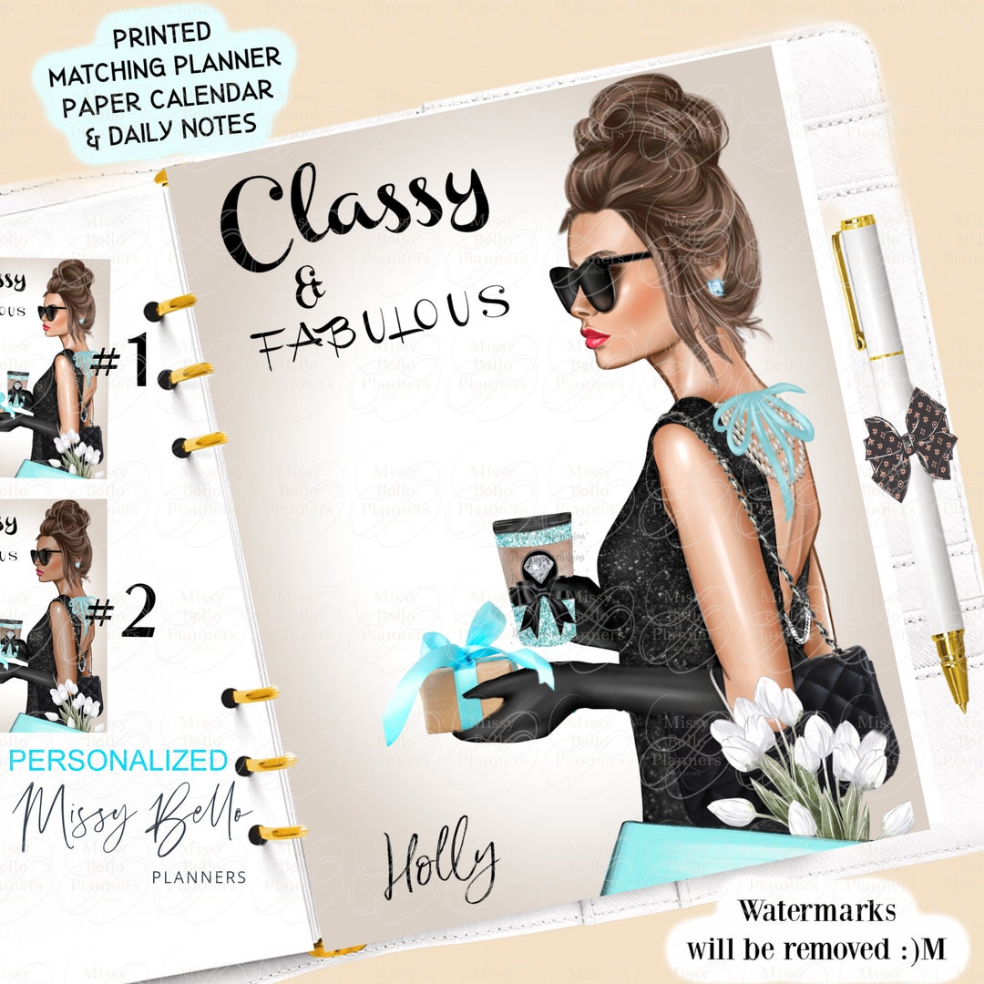 Fashion Style Girl Planner Insert Dashboard or Cover Set for Your ...