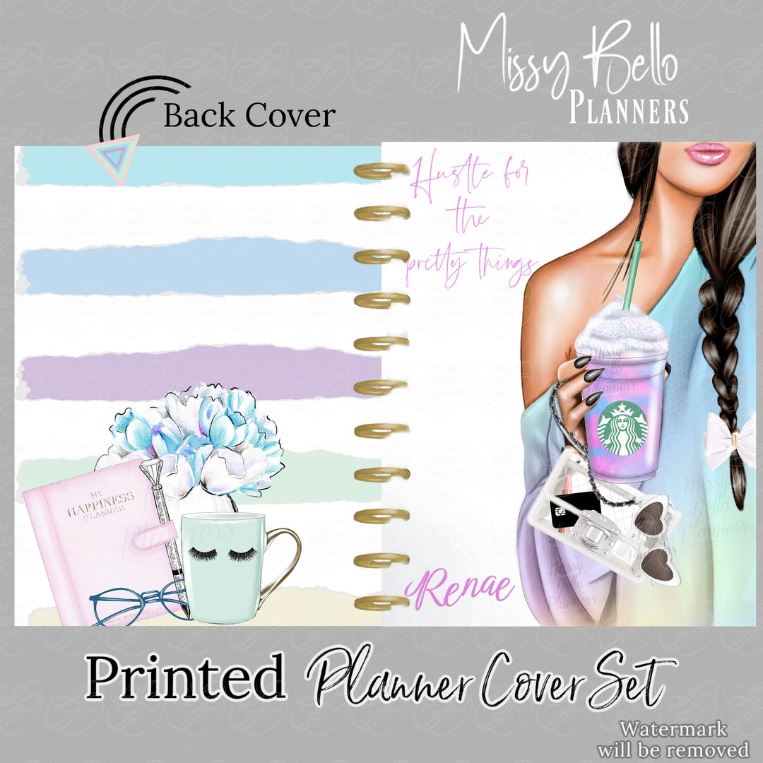 Personalized Printed Planner Cover Set for Your Ring Binder, Happy ...