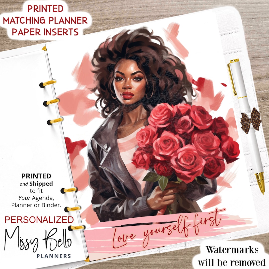 Personalized Black Girl Boss Agenda Dashboard Insert or Cover Set for ...