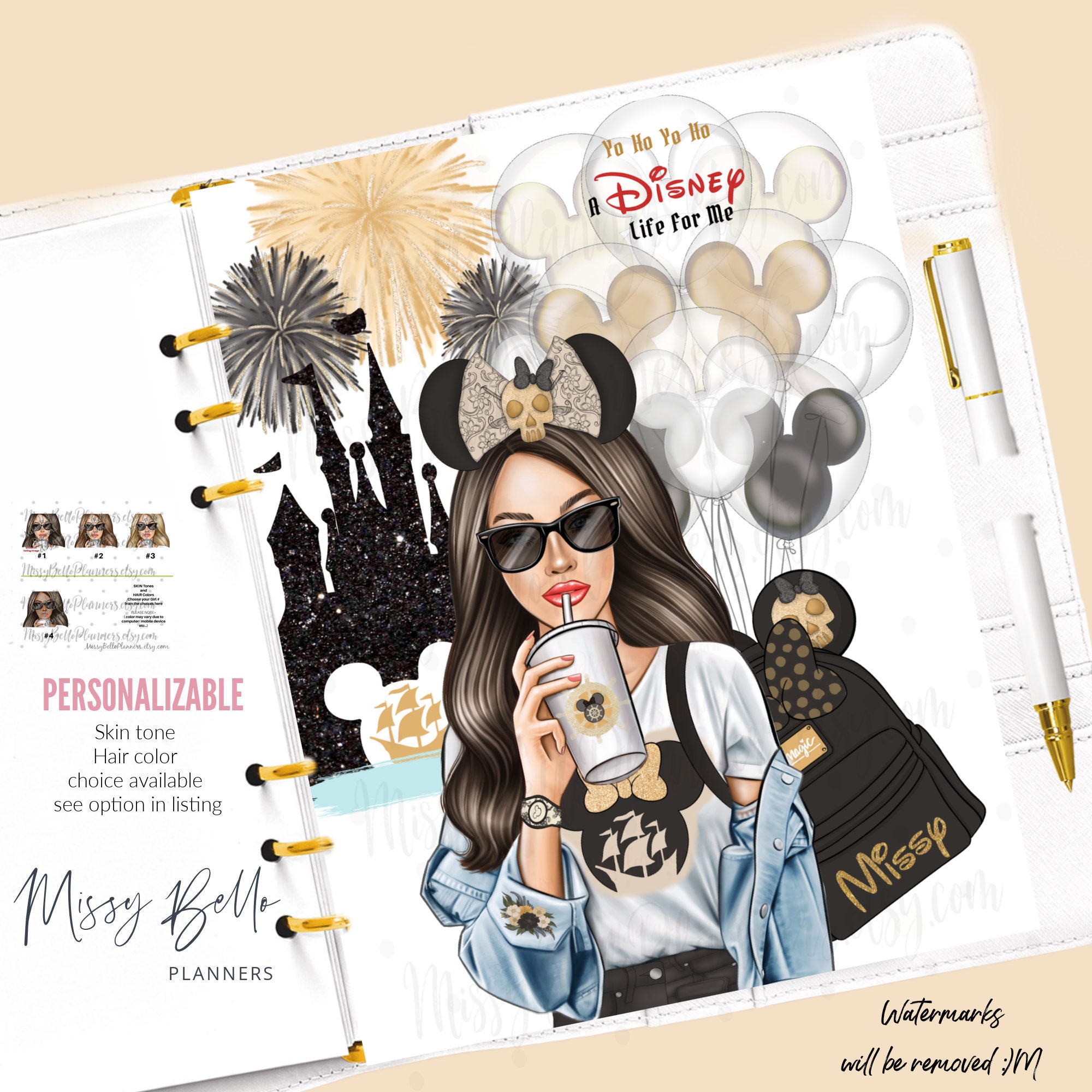 A5 Dashboard Personal Planner Fall Girl Fashion Planner Dashboard ...