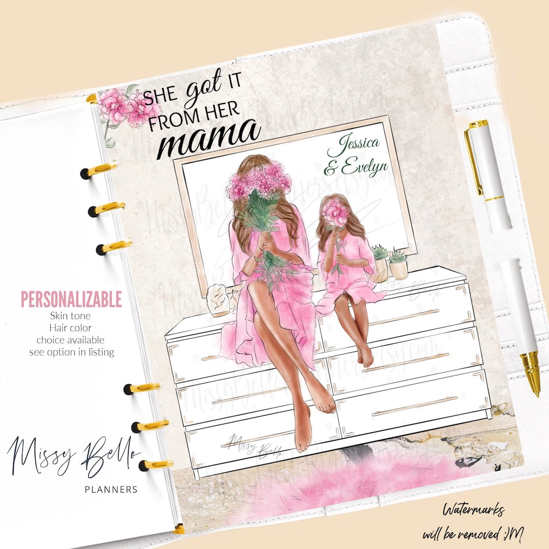 Mom Baby Girl Inspire Planner Dashboard Insert /cover for PM MM GM ...
