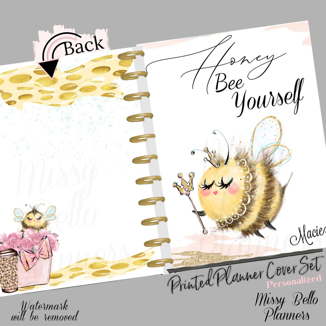 Personalized Cover Set ,honey Bee Planner Cover Fits Classic Planner ...