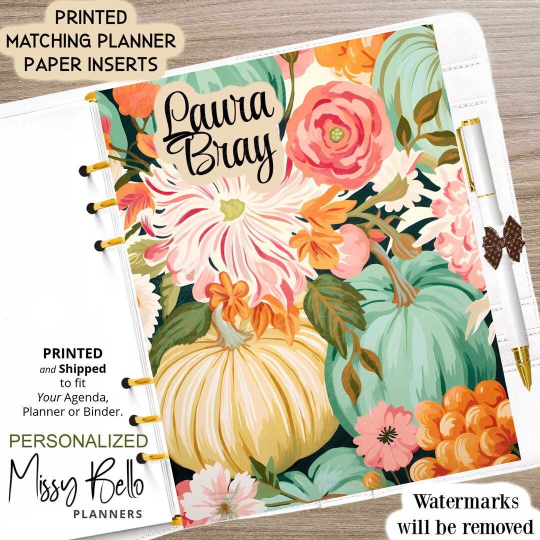 Personalized Agenda Planner Insert Dashboard or Cover Set for Your ...