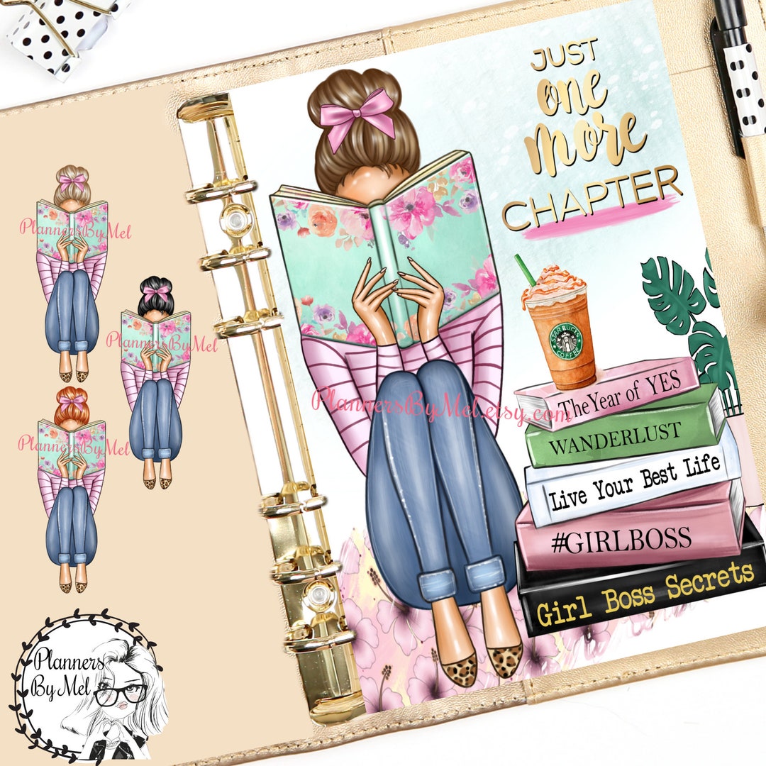 Bookworm Planner Dashboard for Your PM MM GM Agenda, Planner Cover, A5 ...