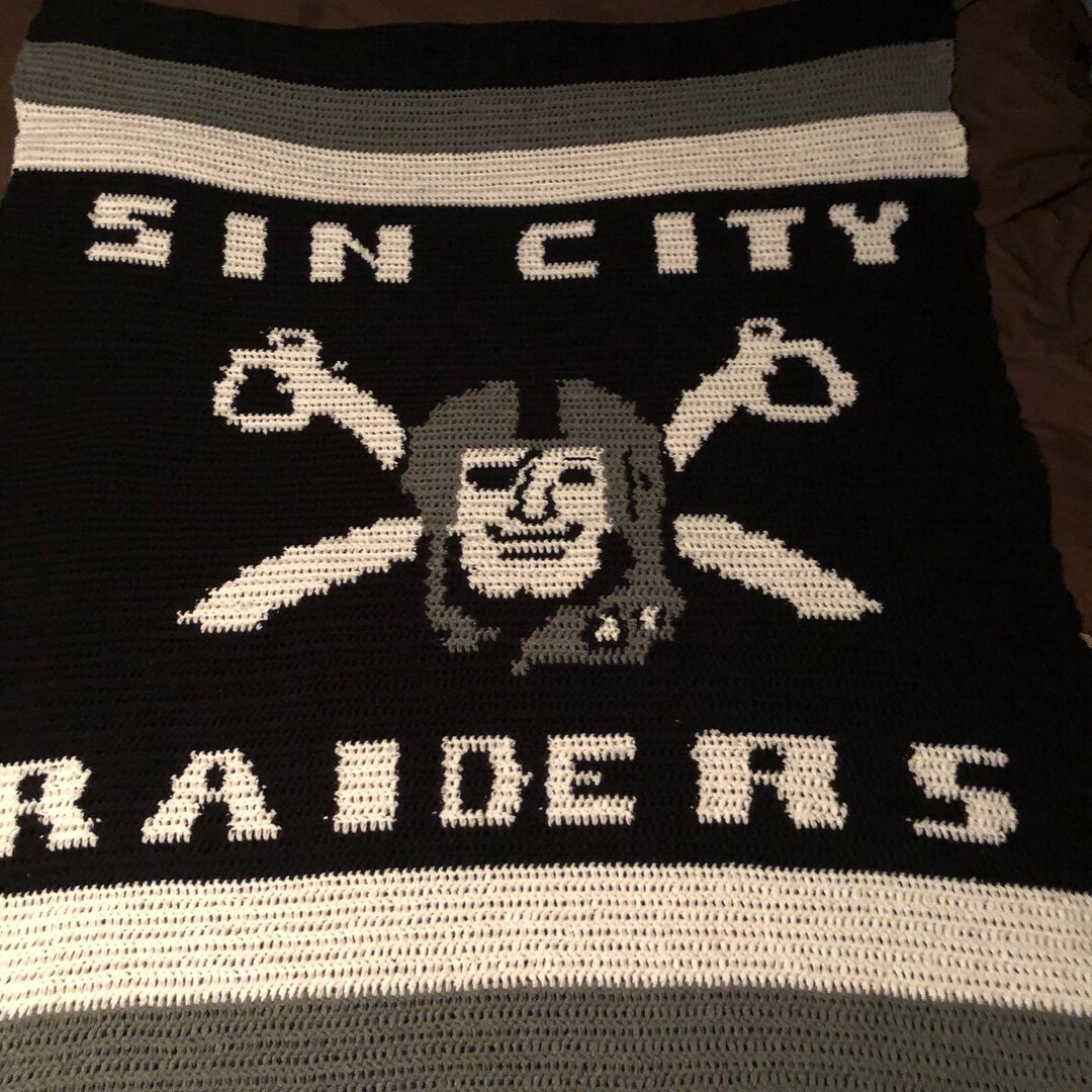 NFL Sin City Raiders Inspired Crochet Blanket - Etsy