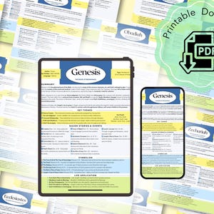 The Book of Genesis Made Simple Printable | Genesis Summary Sheet ...