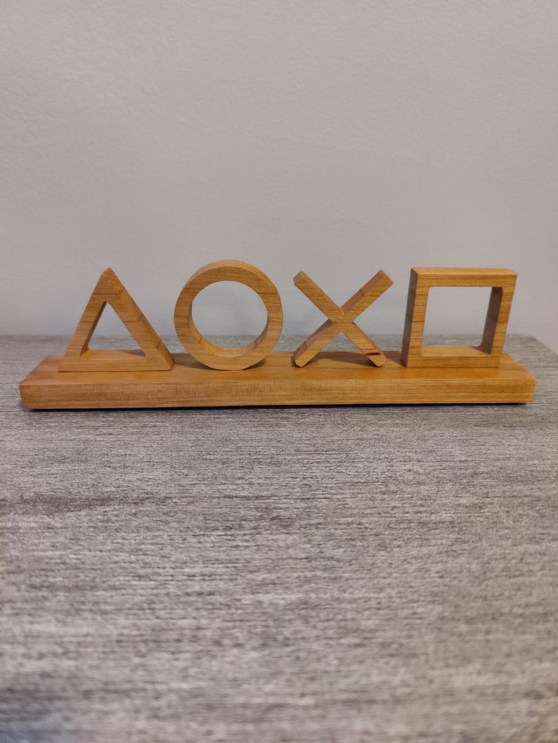 Wooden Playstation Controller Symbol / Shapes Logo Display - Etsy
