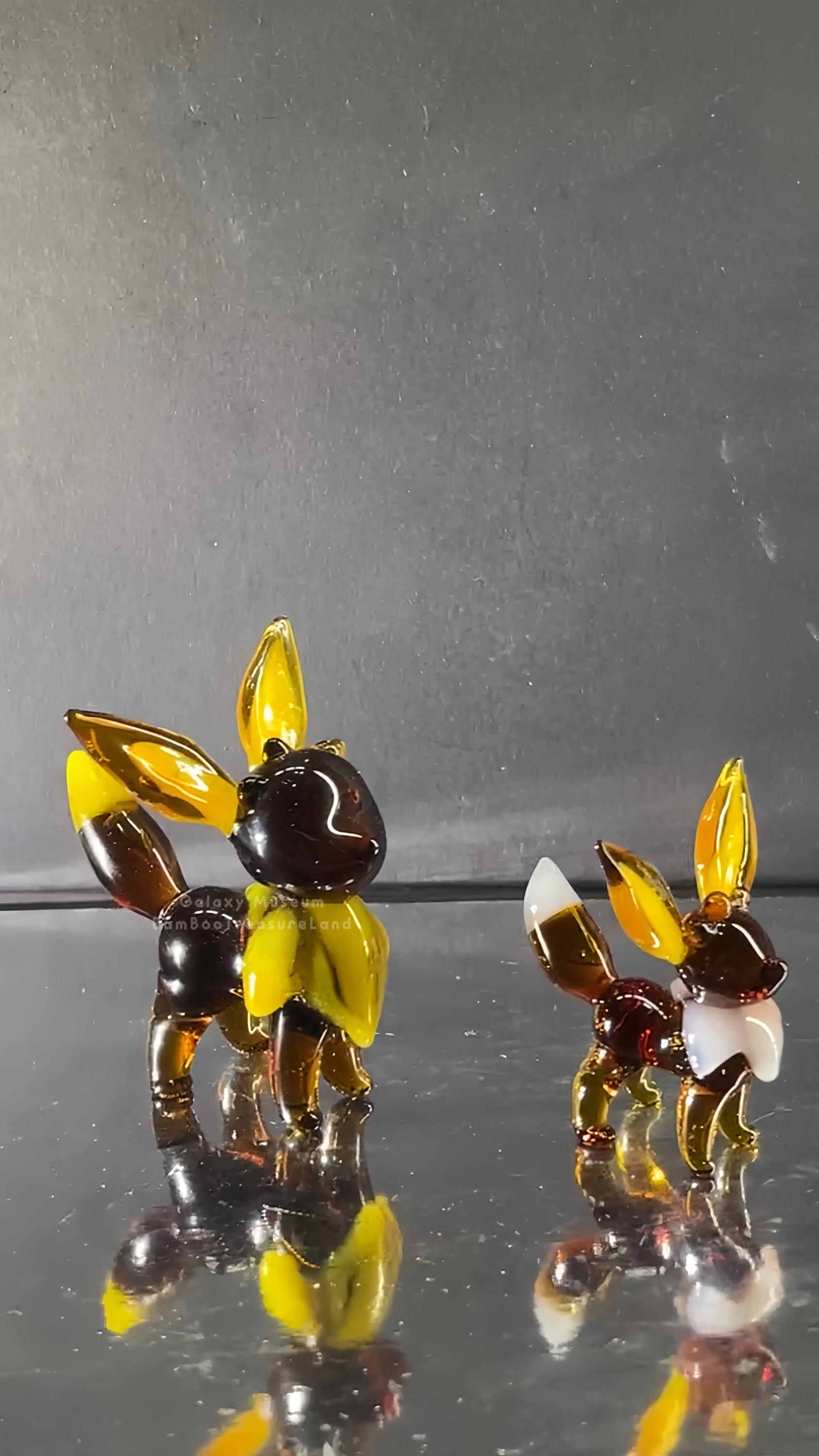 Handmade OC Glass Pokemon-style Art, Lamp Working Ornament VIP Set, 9 ...