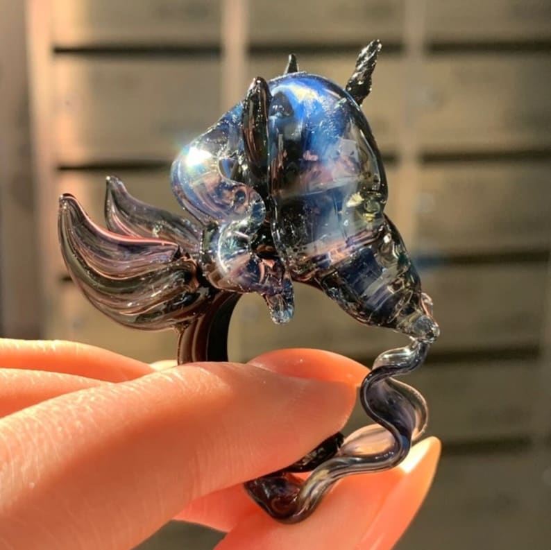 Handmade Blowing Glass Ring, Glass Art ''my Little Ponyringavailable ...