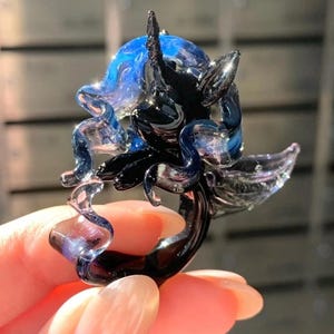 Handmade Blowing Glass Ring, Glass Art ''my Little Pony"ring(available ...