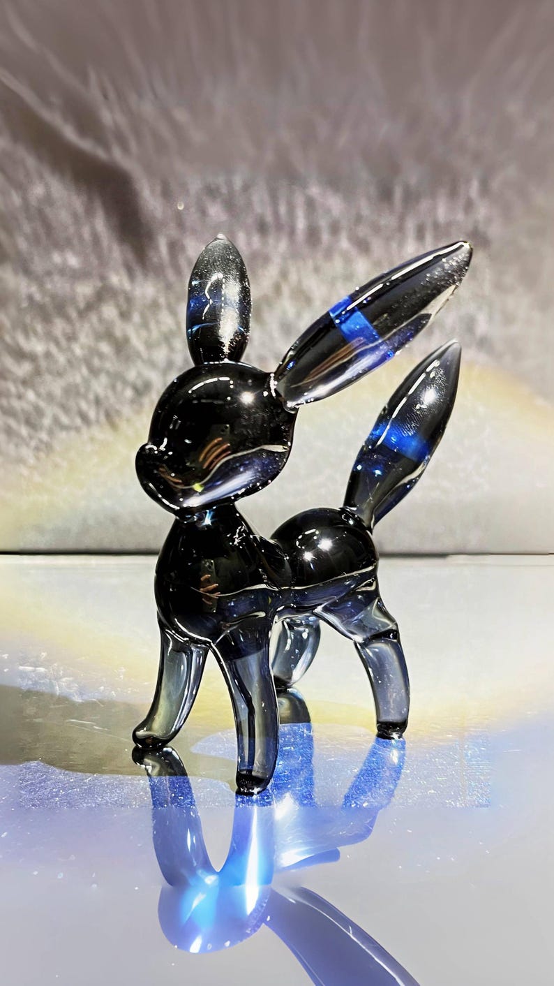 Handmade Pokemon Umbreon DIY Glass Art Ornament, Special Gift, Floating ...