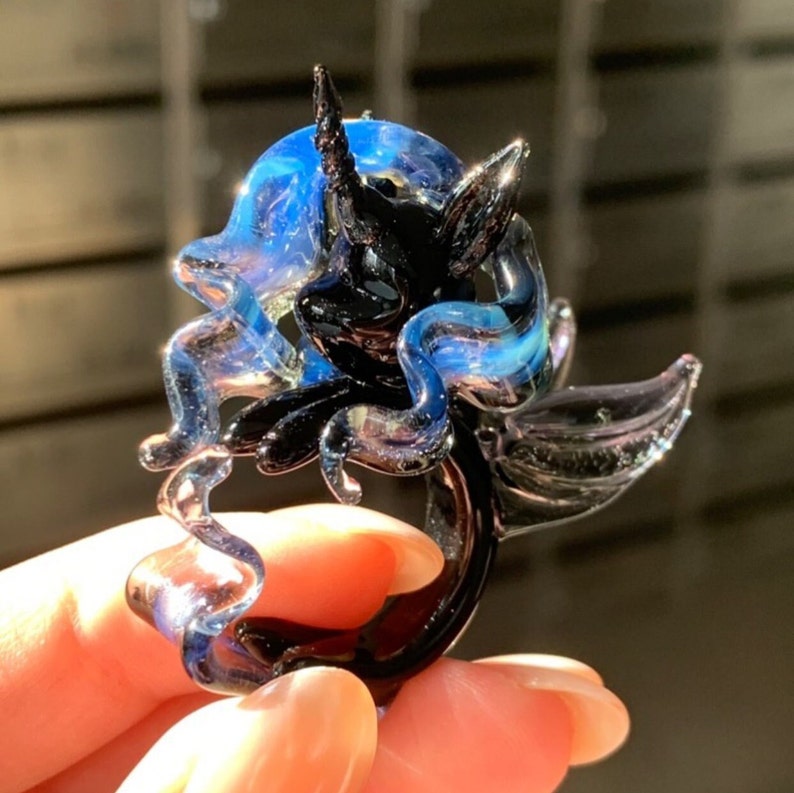 Handmade Blowing Glass Ring, Glass Art ''my Little Pony"ring(available ...