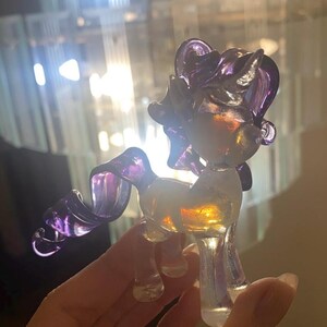 Handmade MLP Glass Art Ornament, My Little Pony Glass Toys, Diy Pony ...