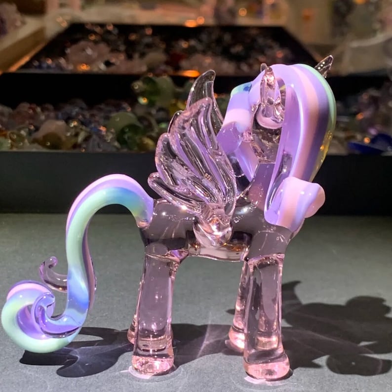 Handmade Lamp Working Glass Pony Ornament, Mlp Artwork, Unique Gift - Etsy