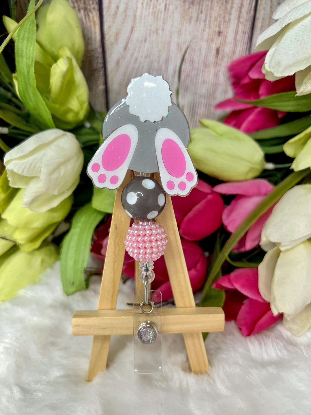 Bunny Bottom Badge Reel - Etsy