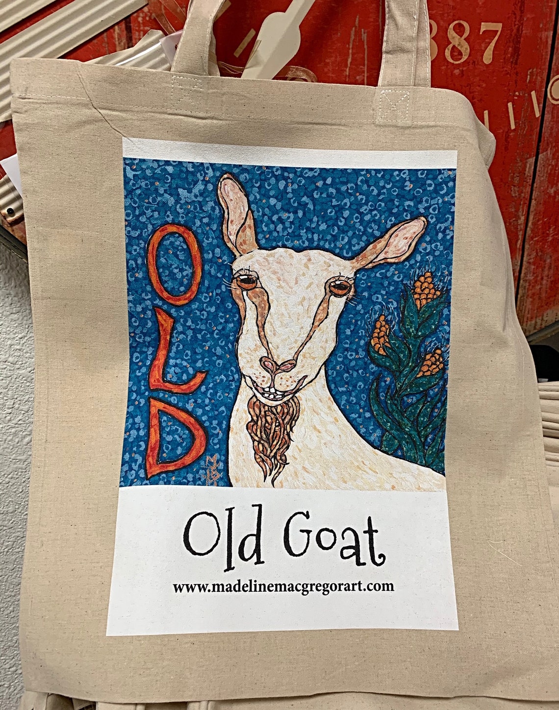 Old Goat Canvas Tote Grocery Bag - Etsy