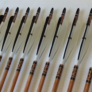 Custom made wooden archery arrows | Etsy