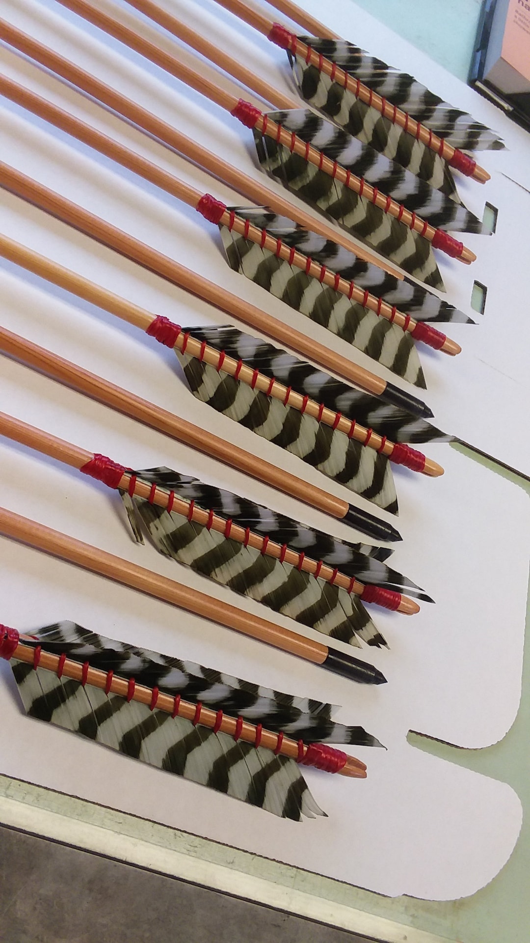 Wooden, Self Nocking, Artificial Turkey Feather - Etsy