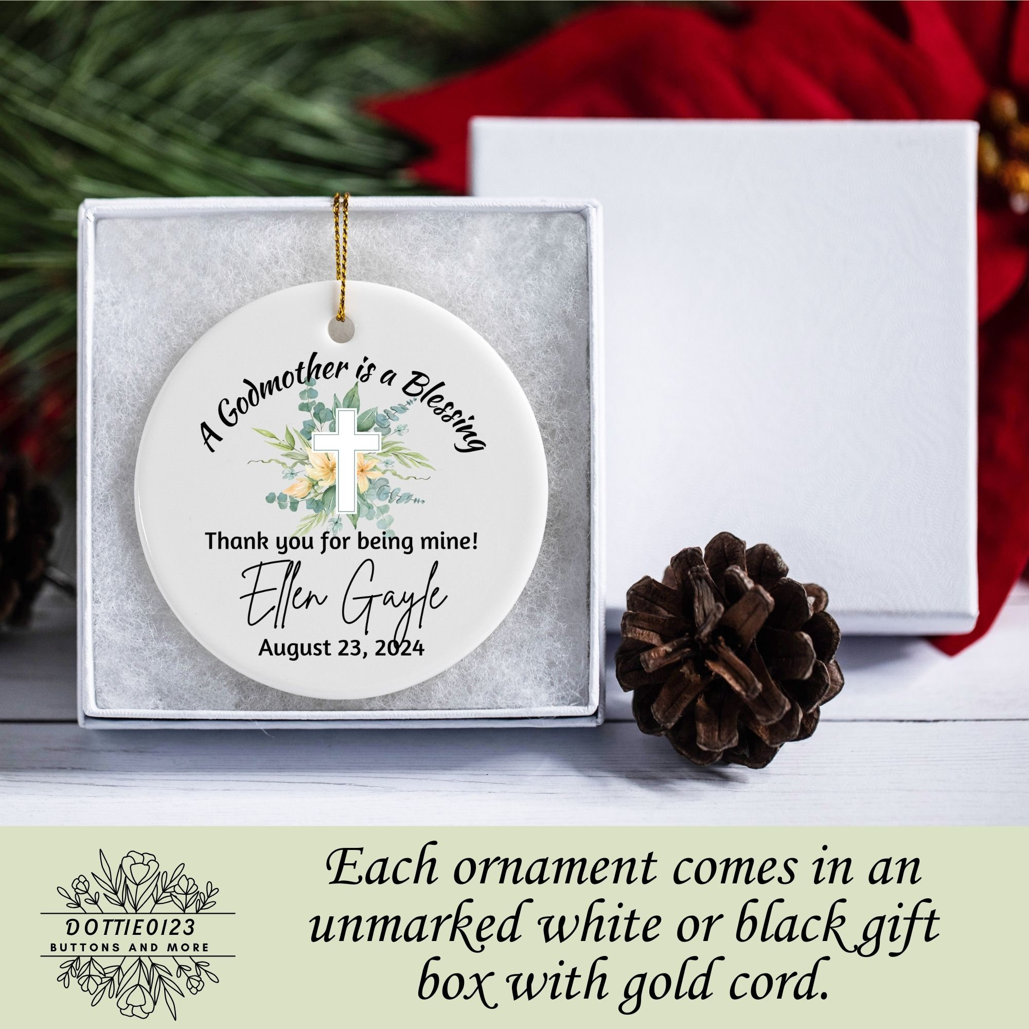 Godparents Ornament-godparents Are a Blessing-personalized Godmother ...