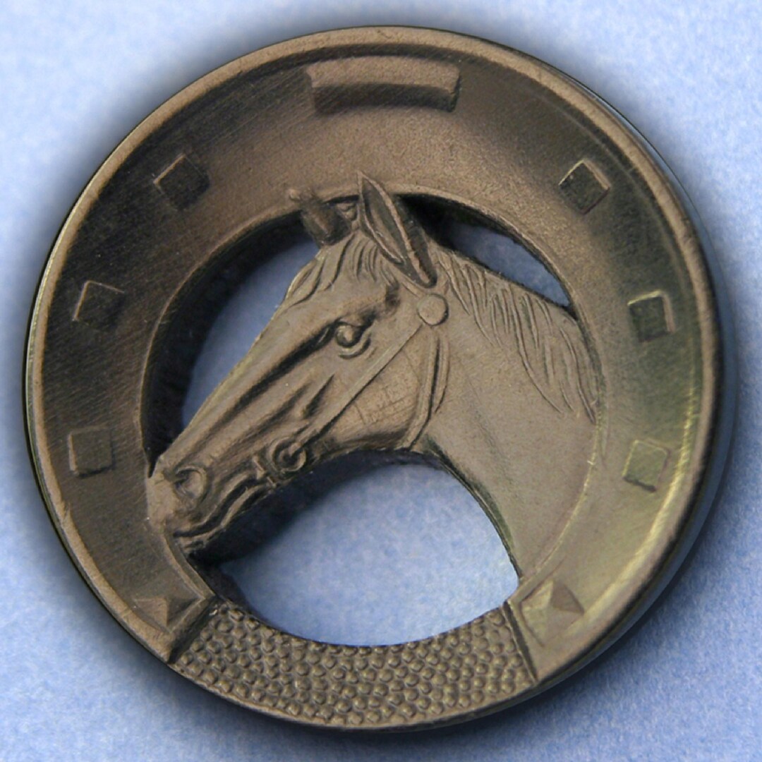 Pressed Wood Horse Head Openwork Button -W17- Buttonologist, Buttons ...