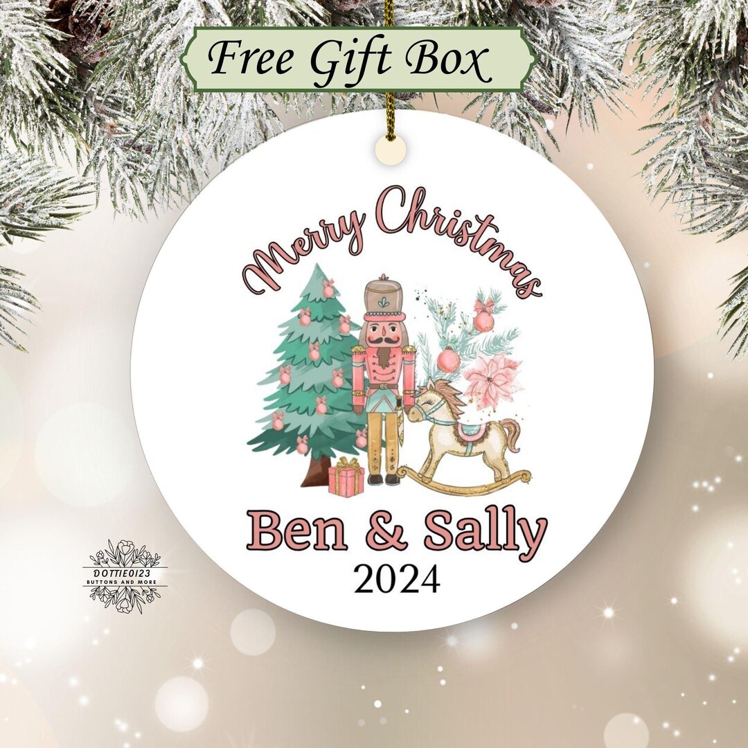 NUTCRACKER Christmas Ornament PINK Design-personalized Holiday Gift ...