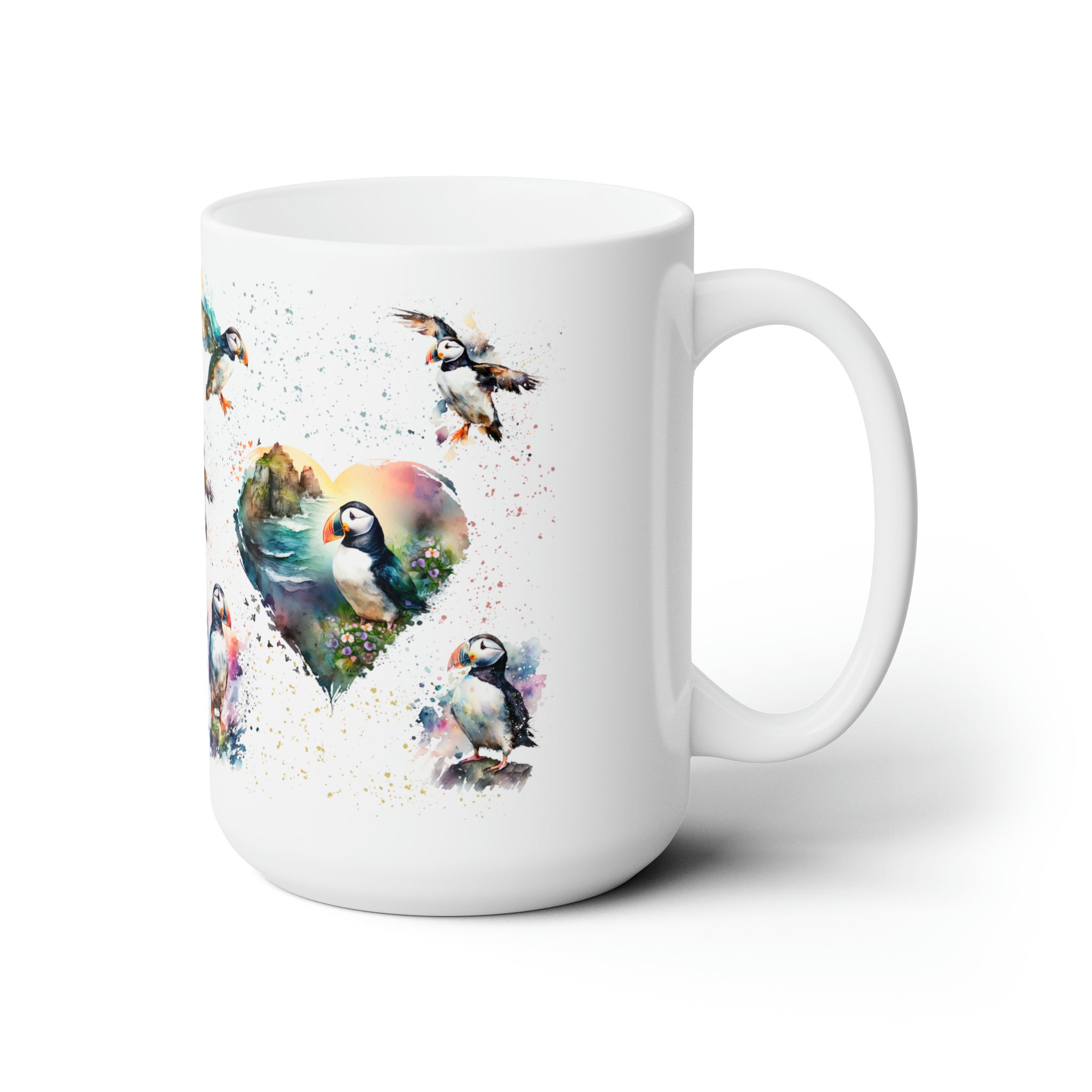 Puffin Mug, Coffee Cup, Aviary Mug, Puffins, Bird Mug, Coffee Mug ...