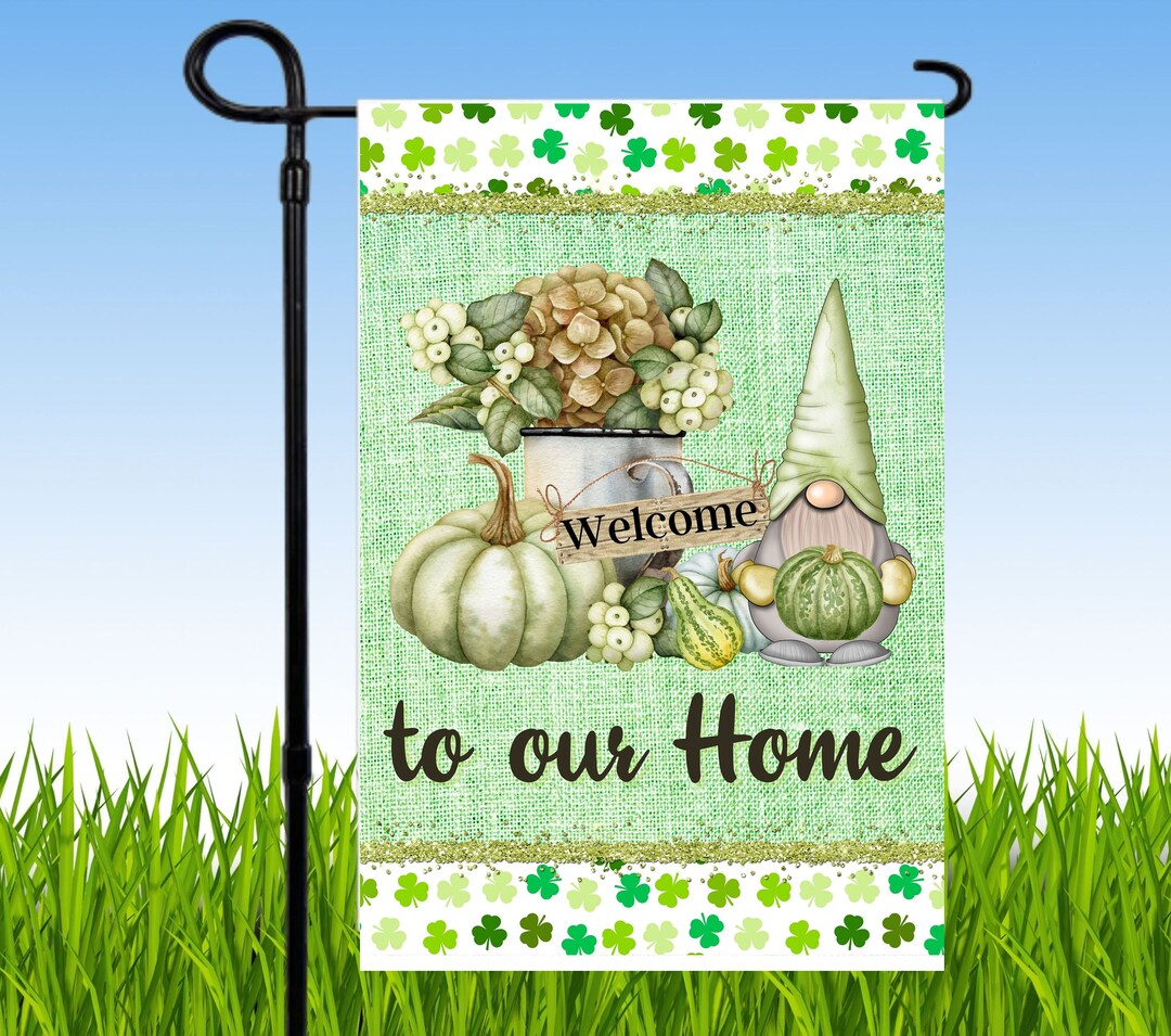 Welcome Garden Flag, Welcome Yard Sign, Garden Flag, Welcome Gnome ...