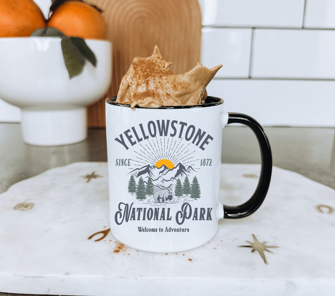National Parks Mug, Us National Park, Yellowstone Park, Ceramic Coffee ...