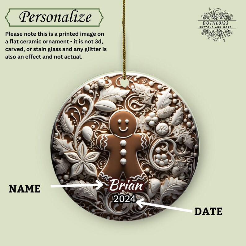 Christmas Ornaments-"carved Look"-santa, Snowman, Gingerbread Man ...