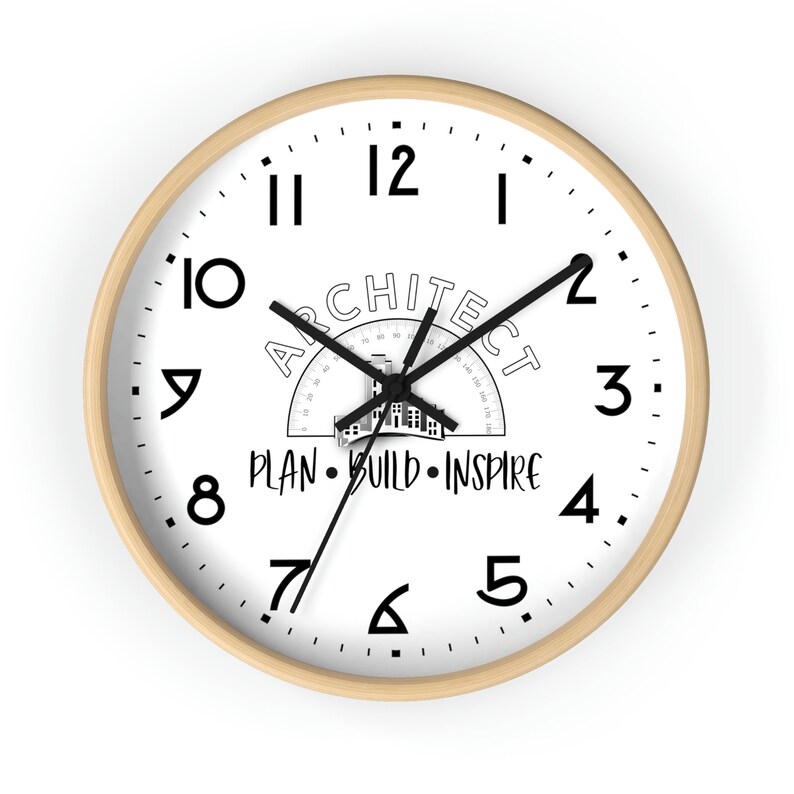 Architect Gift, Wall Clock, Architecture Home Decor, Wall Furnishings ...