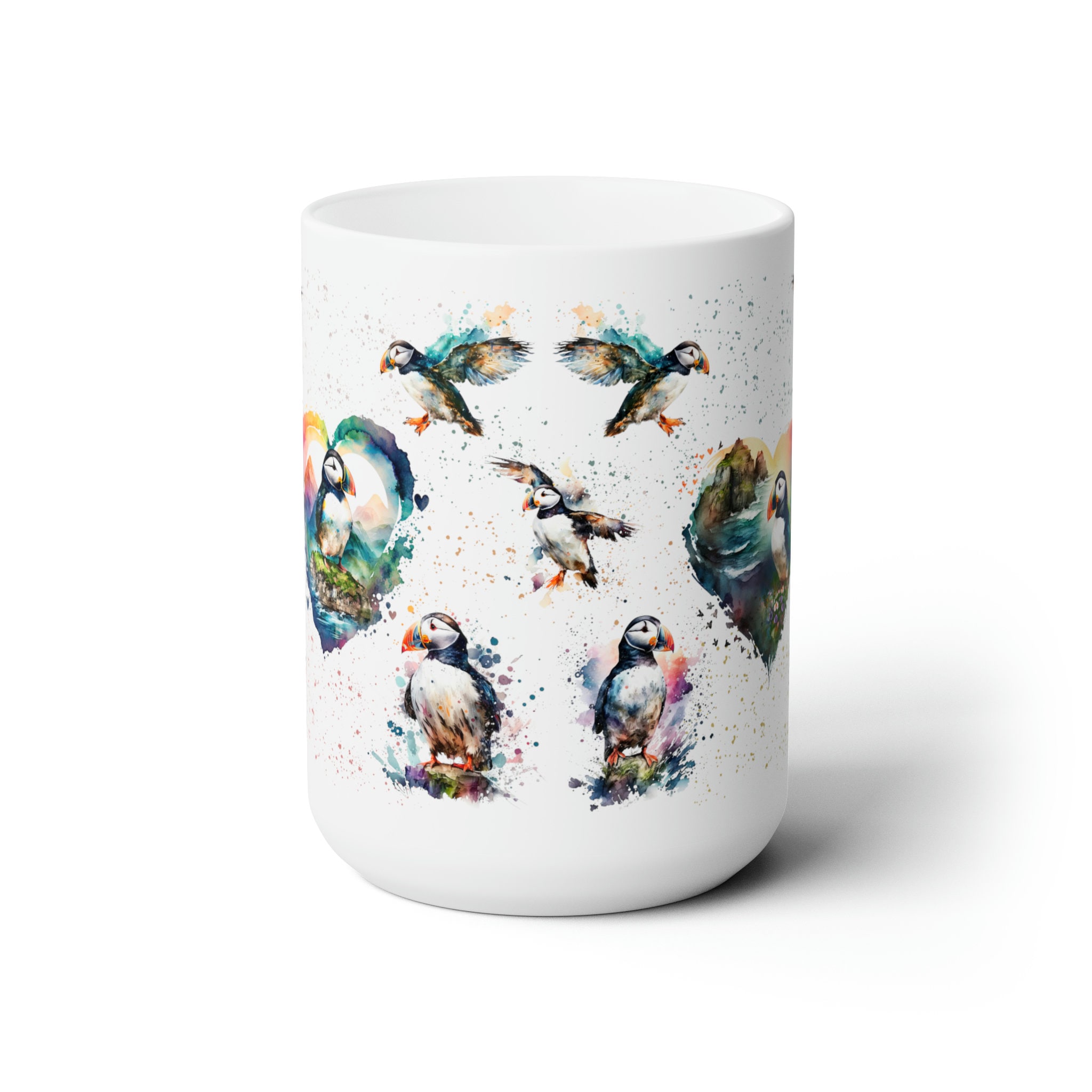 Puffin Mug, Coffee Cup, Aviary Mug, Puffins, Bird Mug, Coffee Mug ...