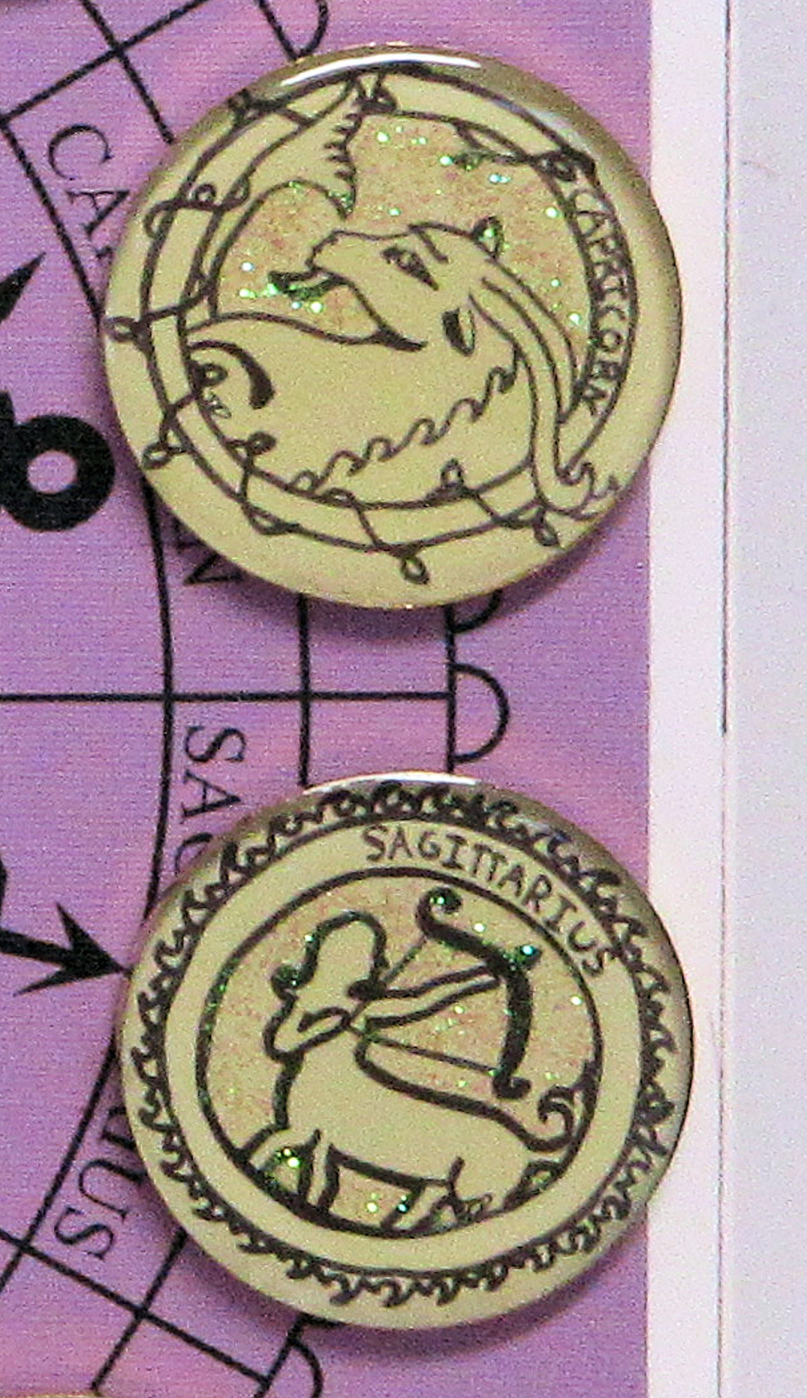 Stunning ZODIAC Button Art by Dauphiene Parks - B335 - Etsy