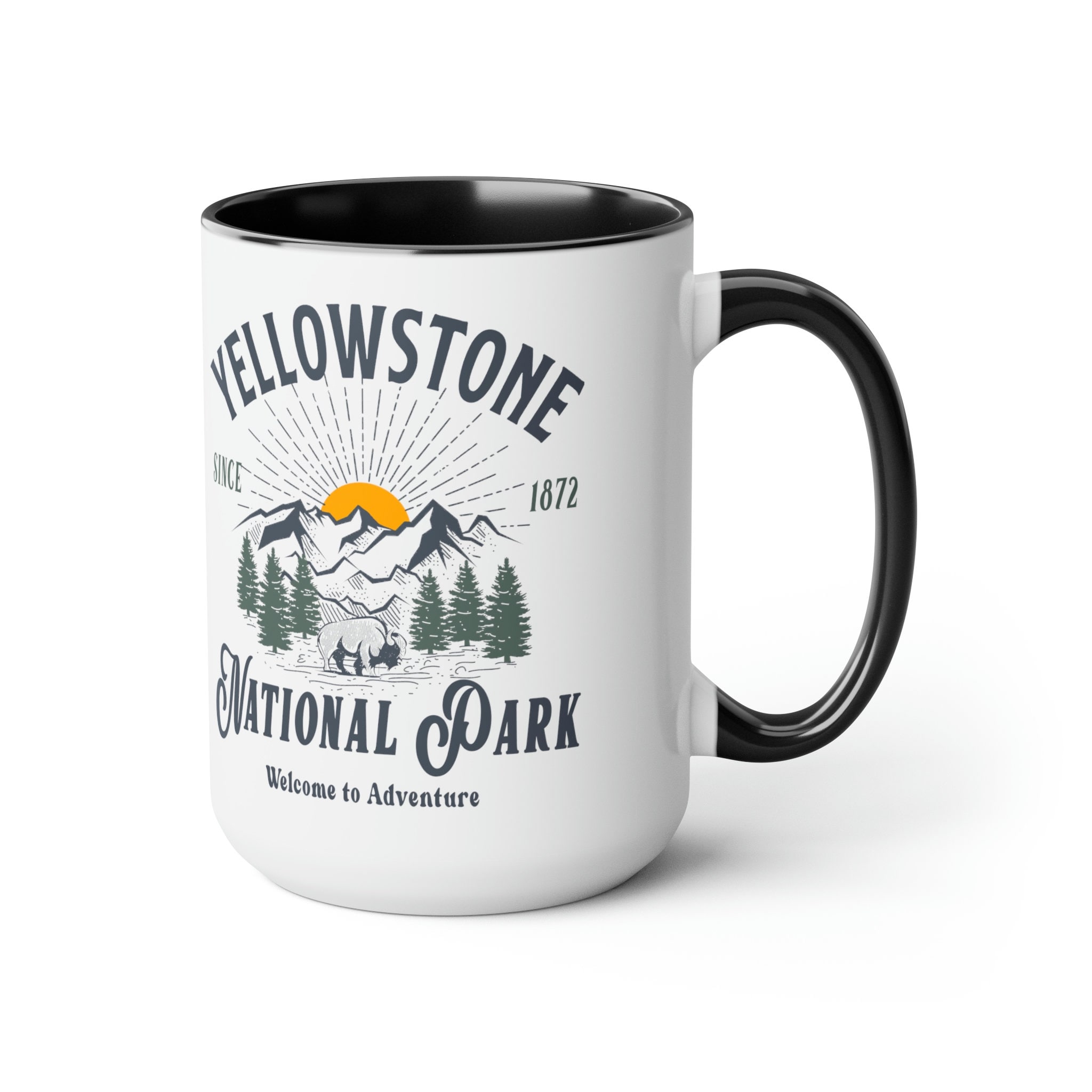 National Parks Mug, Us National Park, Yellowstone Park, Ceramic Coffee ...