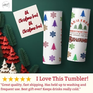 Personalized Christmas Tumbler, Farm Fresh Cut Christmas Tree Custom ...