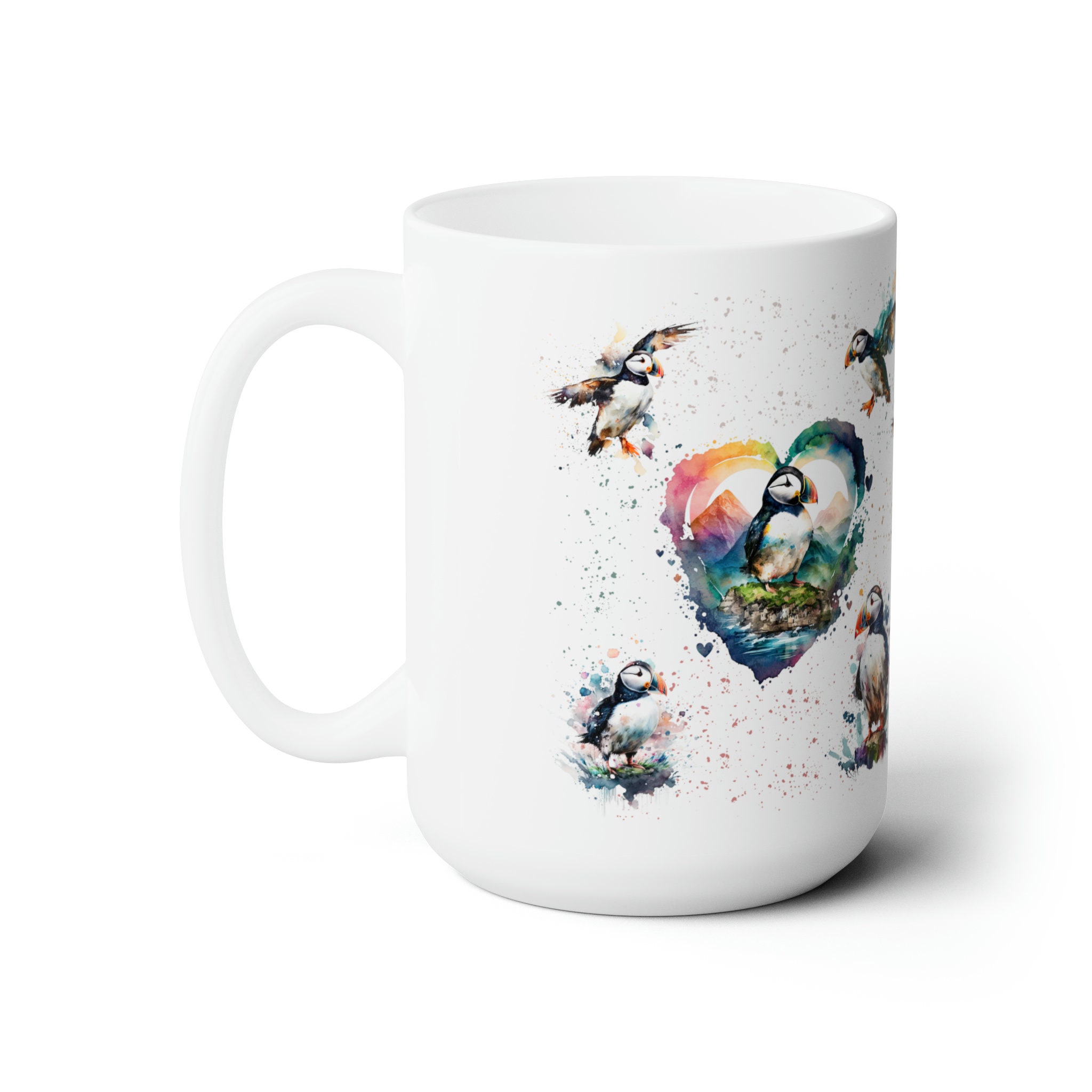 Puffin Mug, Coffee Cup, Aviary Mug, Puffins, Bird Mug, Coffee Mug ...