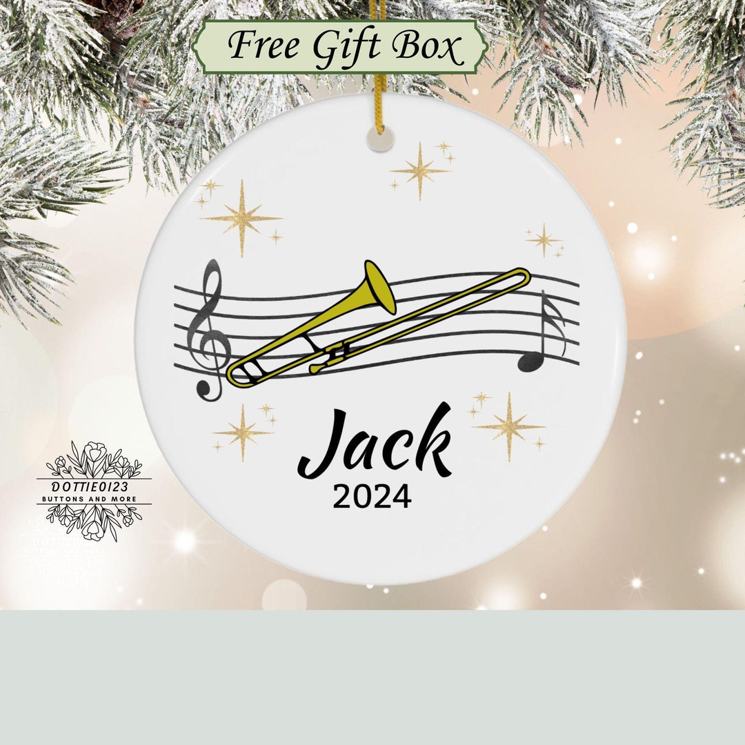 Trombone Ornament-personalized Music Teacher Gift-marching Band Player ...