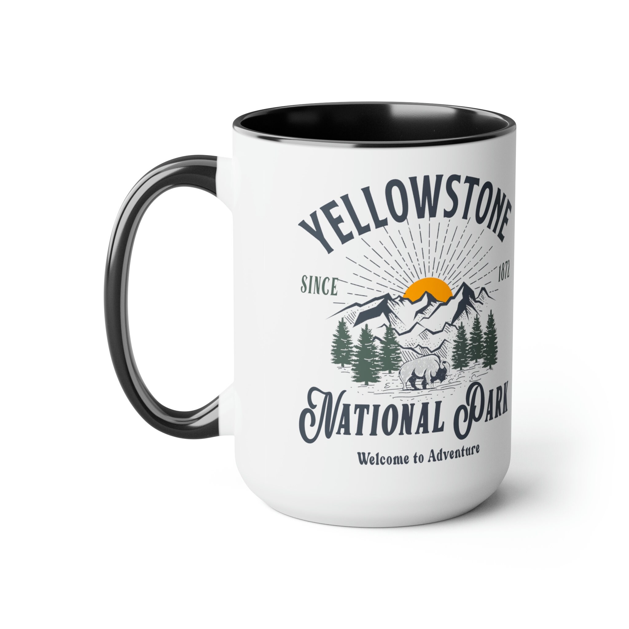 National Parks Mug, Us National Park, Yellowstone Park, Ceramic Coffee ...