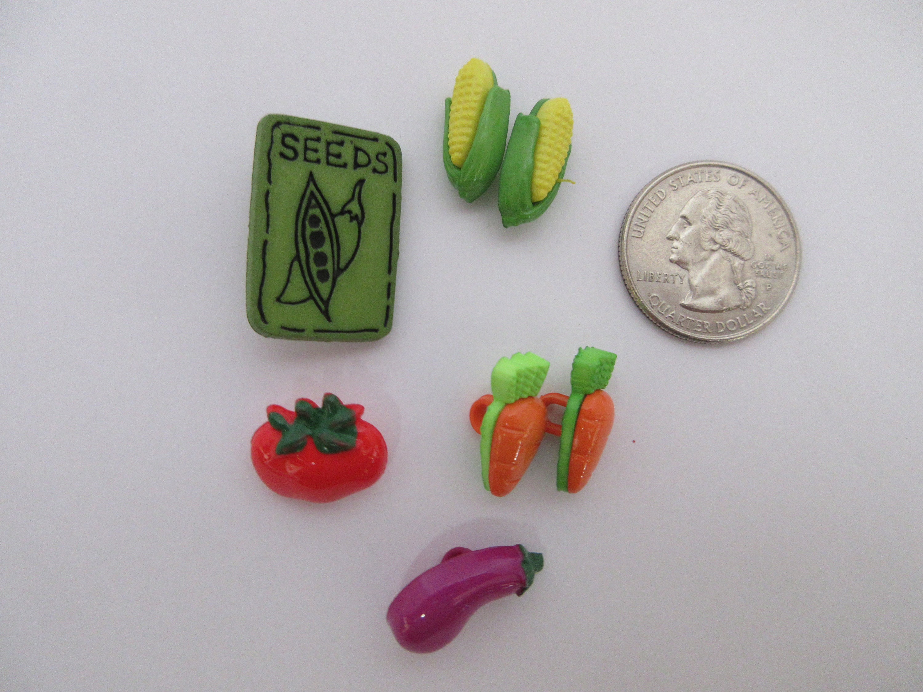 Set of 7 Gardening Buttons B119 Nice Button Set, Garden Buttons ...