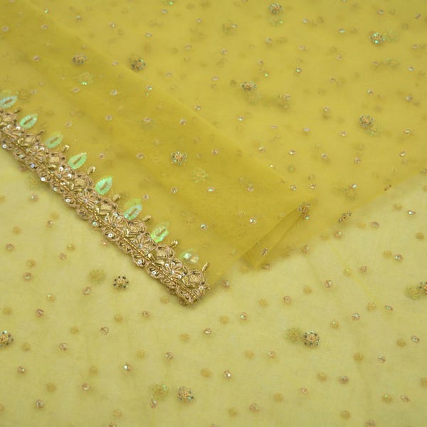 Yellow Dupatta - Etsy