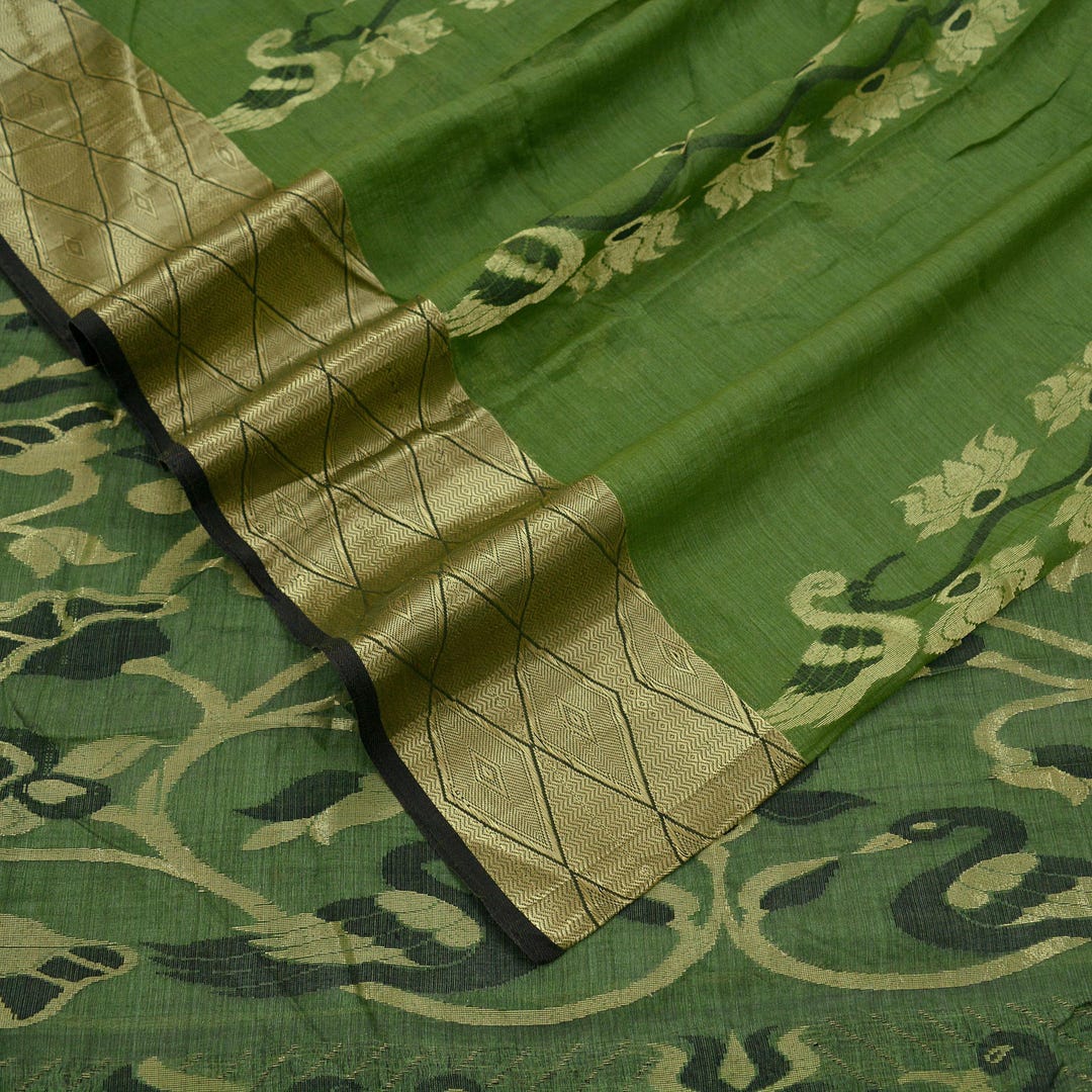 Indian Vintage Sari 100% Pure Silk Hand Woven Sarees Craft Fabric 5yd ...