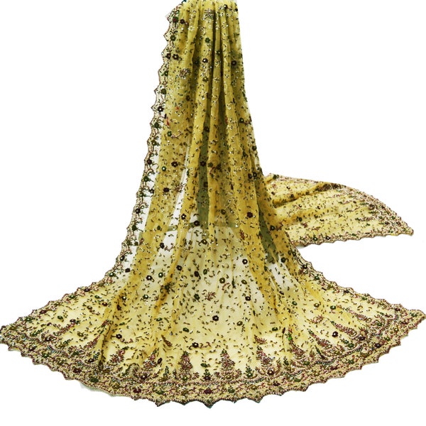 Yellow Dupatta - Etsy