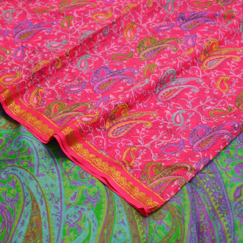 Vintage Silk Sari - Etsy