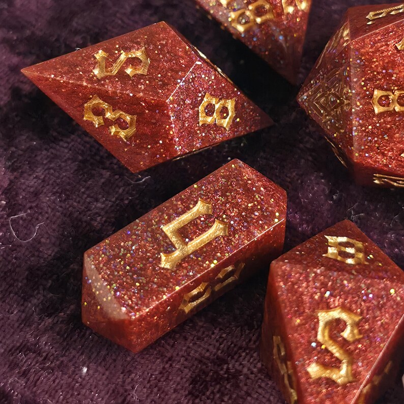 Daggerheart Dice Set - Shimmering Red and Duality D12s (fear & Hope ...