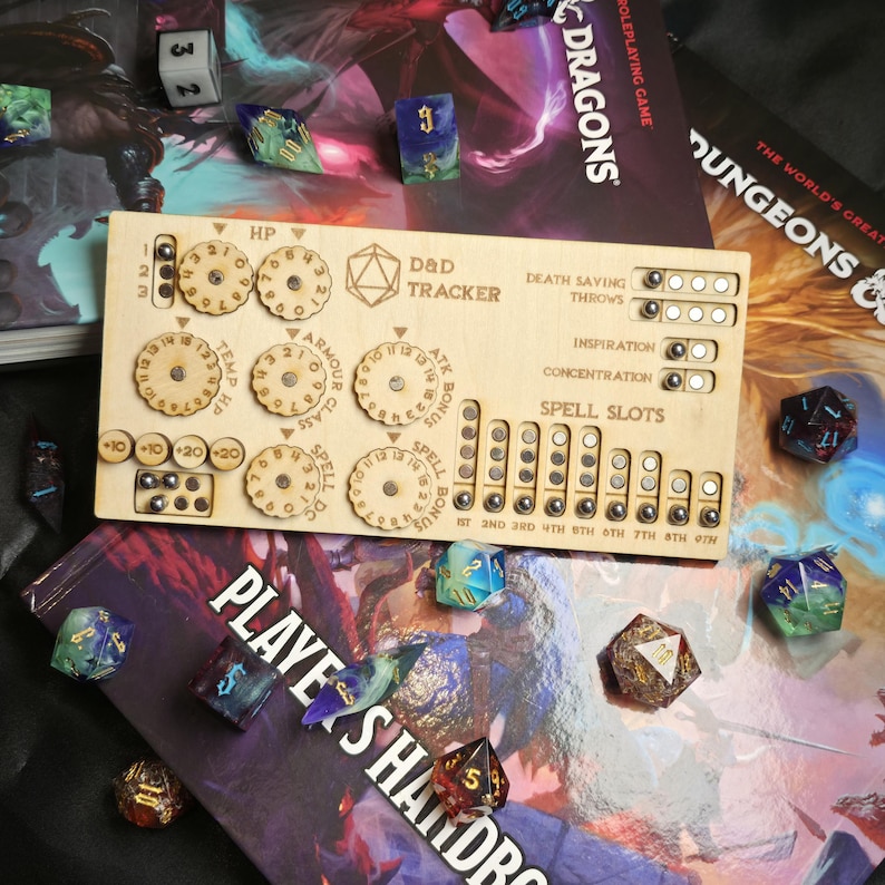 Dungeons and Dragons Wooden Magnetic Tracker | TTRPG Accessory ...