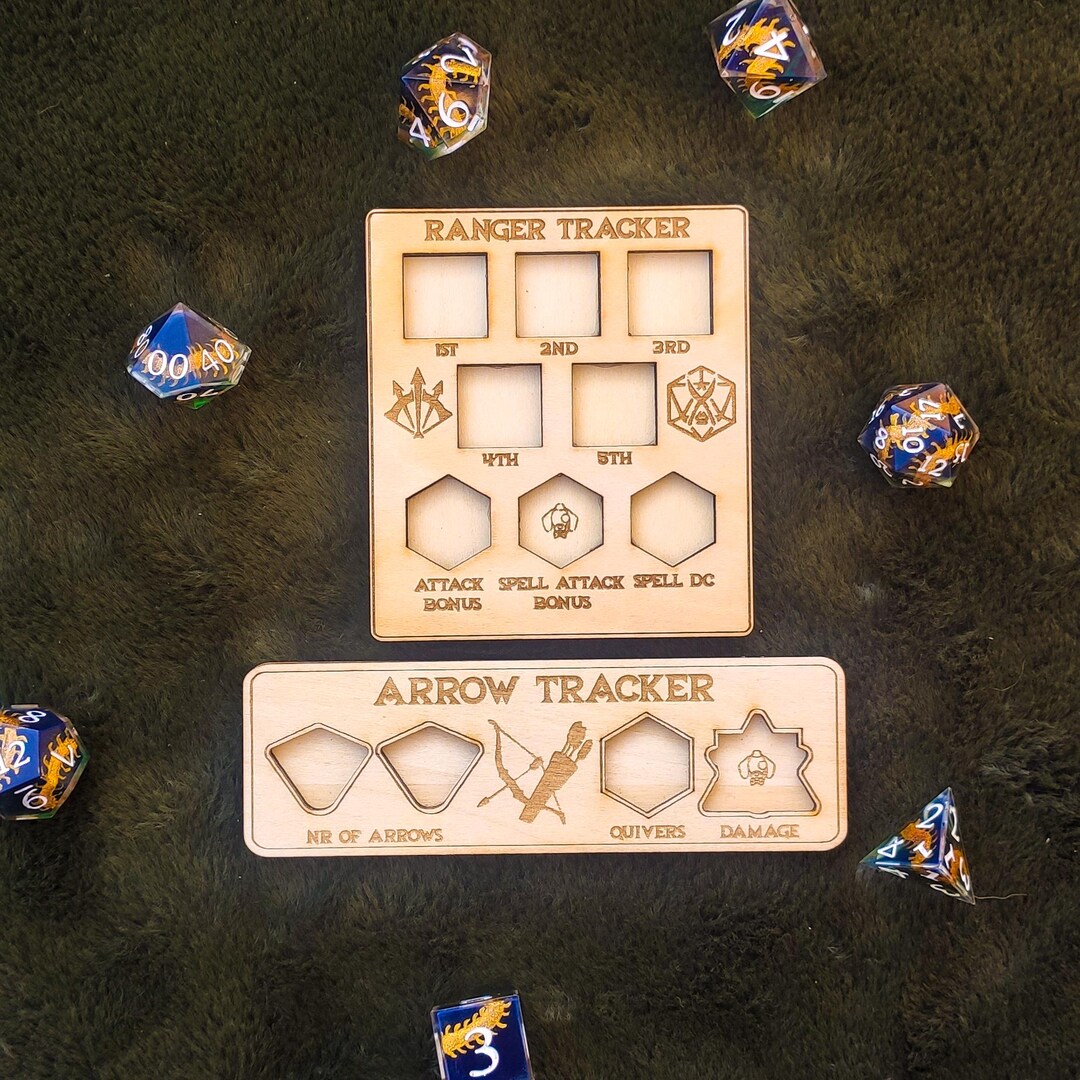 Wooden Ranger Arrow Trackers Bundle Dungeons and Dragons TTRPG - Etsy