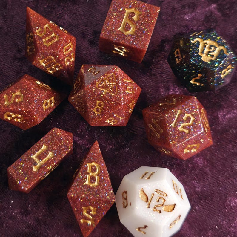 Daggerheart Dice Set - Shimmering Red and Duality D12s (fear & Hope ...