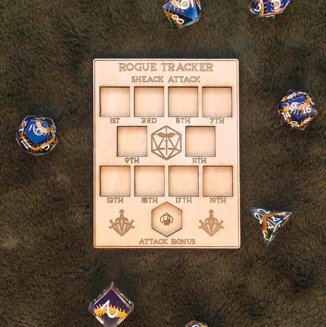 Wooden Rogue Tracker Dungeons and Dragons TTRPG - Etsy