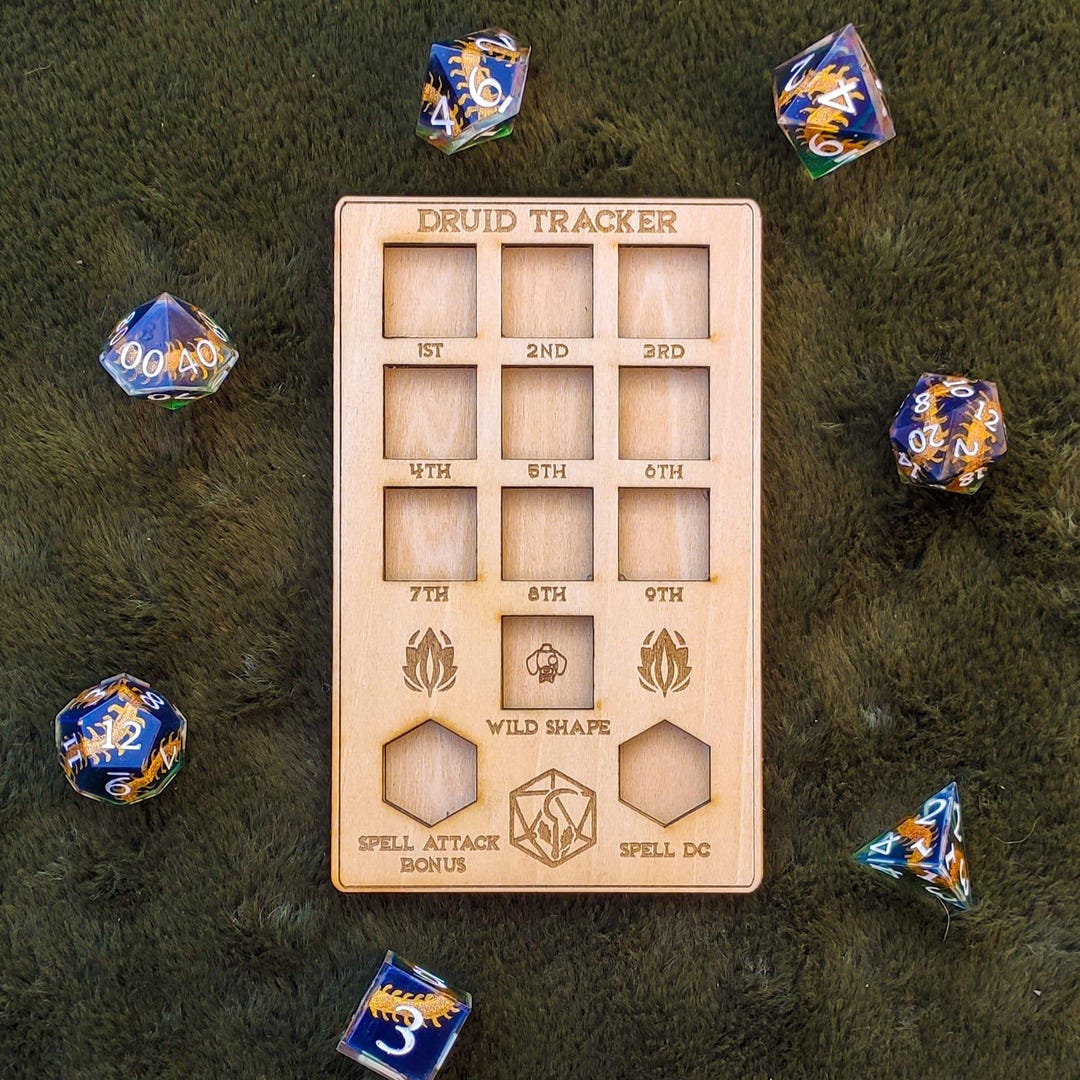Druid Tracker | Dungeons and Dragons | TTRPG | D&D Accessories - Etsy