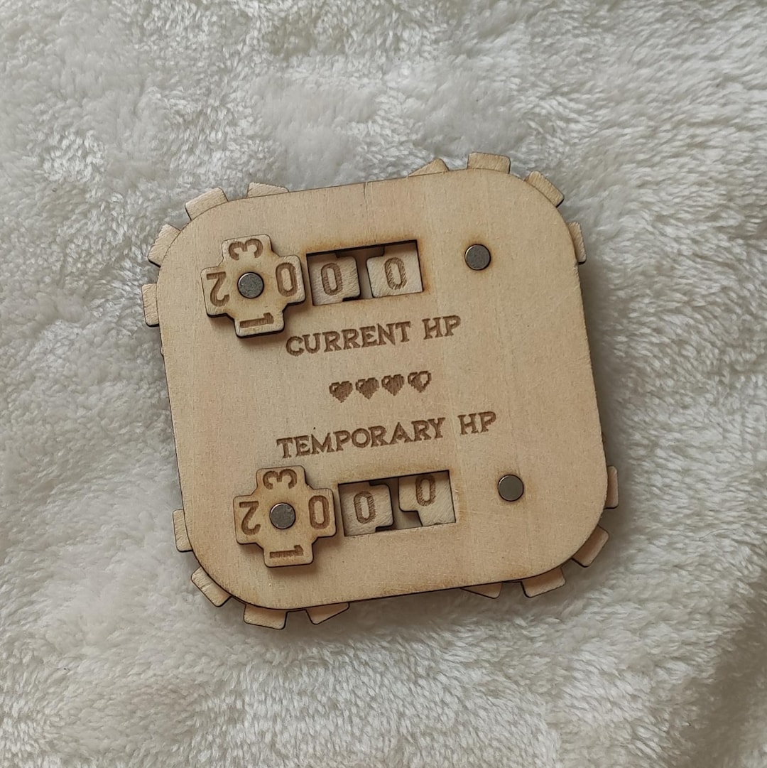 Hit Point Tracker | Wooden Magnet Tracker | Handmade Tracker | Dungeons ...